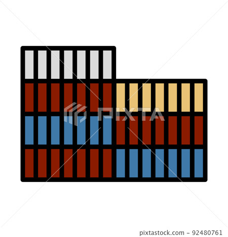 Container Stack Icon - Stock Illustration [92480761] - PIXTA