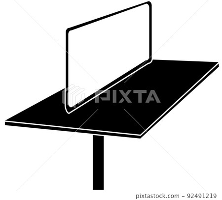 Partition plate "silhouette" on the table - Stock Illustration ...