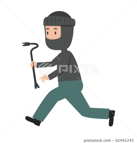 Male thief character Cartoon vector - Stock Illustration [92491245] - PIXTA