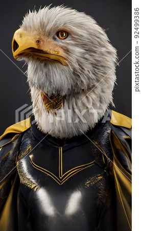 Portrait of a fantasy superhero eagle.... - Stock Illustration ...
