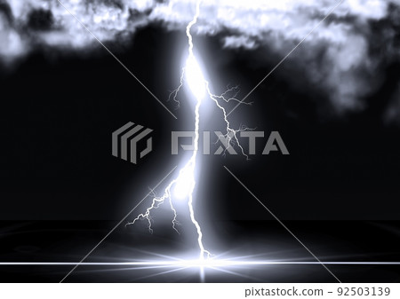 Illustration of lightning falling - Stock Illustration [92503139] - PIXTA