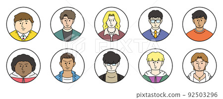 Various types of people icon set - Stock Illustration [92503296] - PIXTA