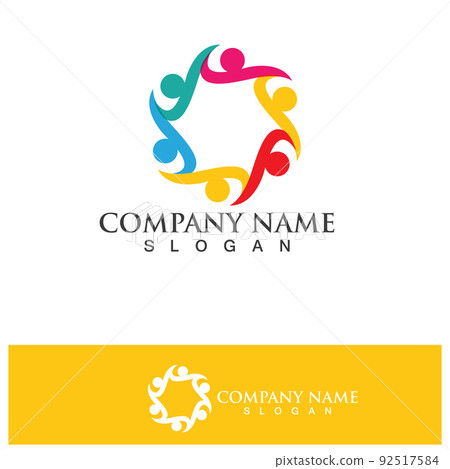 Community group logo, network and social icon - Stock Illustration ...