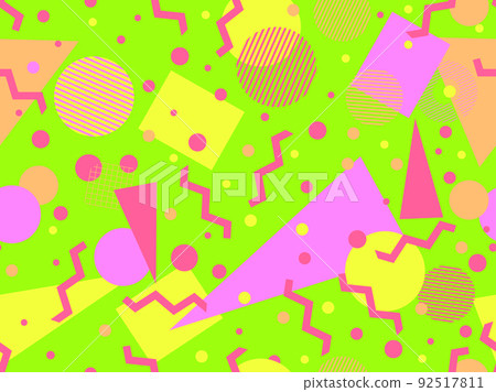 Geometric seamless pattern in 80s memphis... - Stock Illustration ...