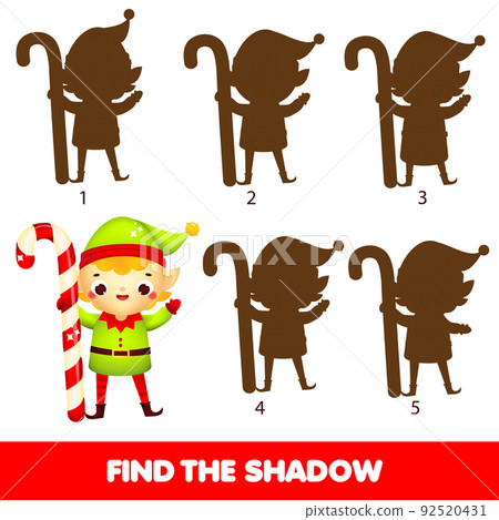 Shadow matching game. Kids activity with... - Stock Illustration ...