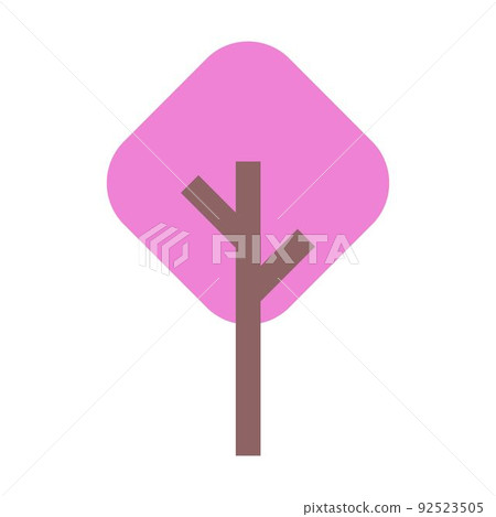 Tree icon vector rhombus geometric symbol for... - Stock Illustration ...