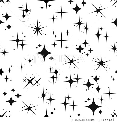 Star sparkle and twinkle seamless pattern... - Stock Illustration ...