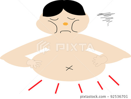 Person suffering from metabolic syndrome - Stock Illustration [92536701 ...