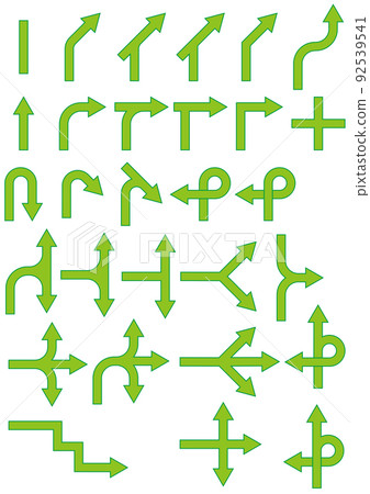 [For work] Arrow, direction of travel, road - Stock Illustration ...