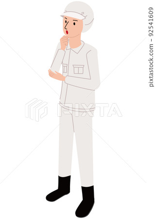 Isome food factory man impressed - Stock Illustration [92541609] - PIXTA