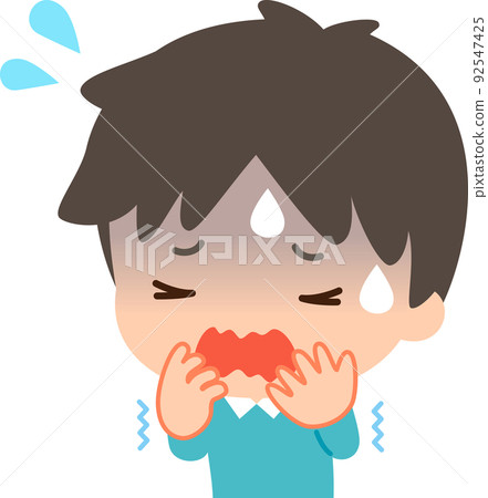 A scared and pale man - Stock Illustration [92547425] - PIXTA