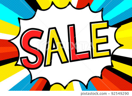 Sale colorful concentrated line background - Stock Illustration ...