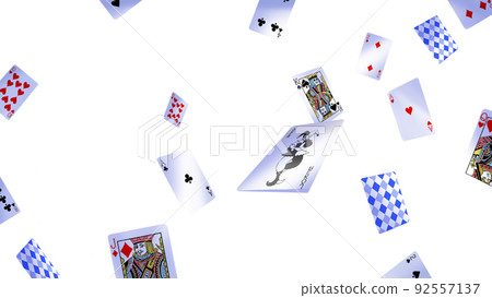 Playing cards scattered apart - Stock Illustration [92557137] - PIXTA