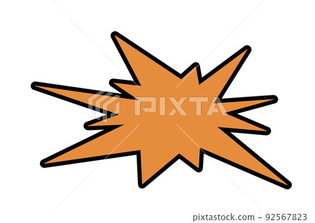 Speech balloon anger white border - Stock Illustration [92567823] - PIXTA