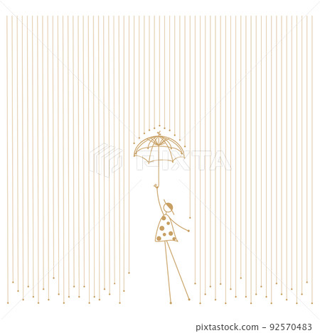 icon Line Art Simple Line Icon Line art Rain,... - Stock Illustration ...