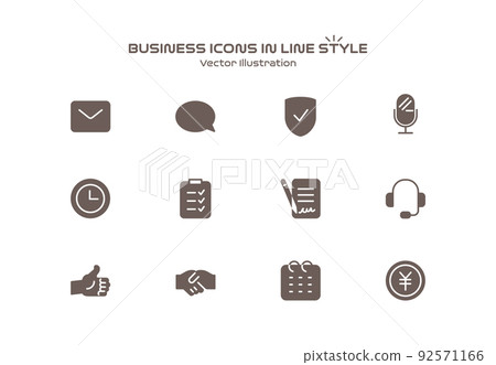 Business information and introduction icon set - Stock Illustration ...
