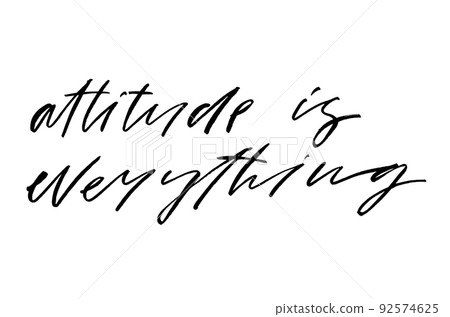 Attitude is Everything. Handwritten text.... - Stock Illustration ...