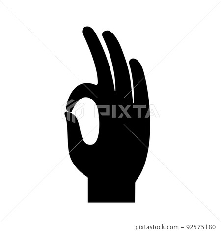 Hand gesture OK sign. vector illustration - Stock Illustration ...