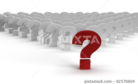 3d render of a row of red capital question... - Stock Illustration ...