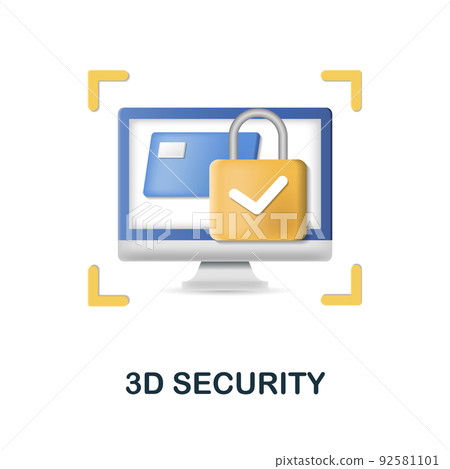 3D Security icon. 3d illustration from... - Stock Illustration ...