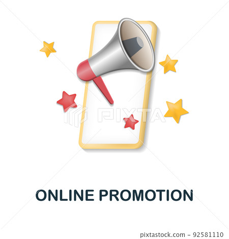 Online Promotion icon. 3d illustration from... - Stock Illustration ...