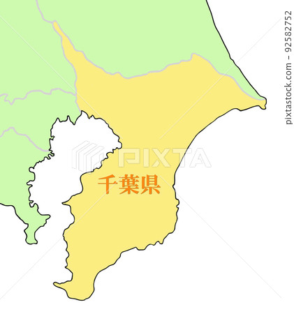 Chiba Prefecture Yellow - Stock Illustration [92582752] - PIXTA
