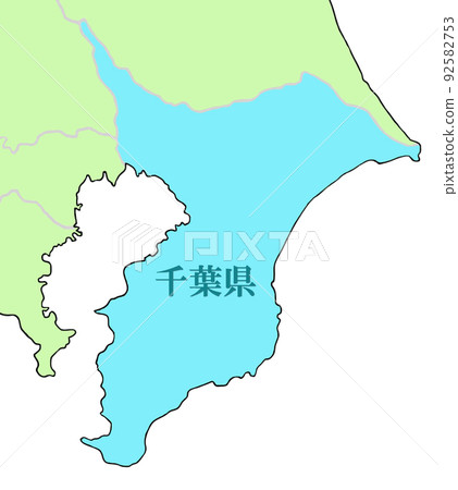 Chiba prefecture blue - Stock Illustration [92582753] - PIXTA