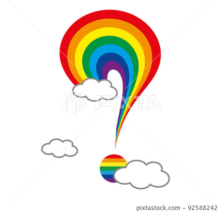 The question mark in the colors of LGBT people.... - Stock Illustration ...