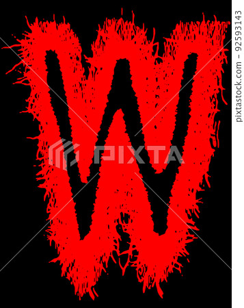 Metal music band's font.Red letter with smudges... - Stock Illustration ...