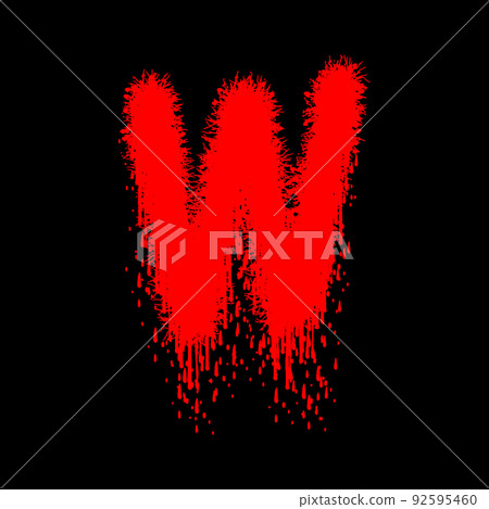 Metal music band's font.Red letter with... - Stock Illustration ...