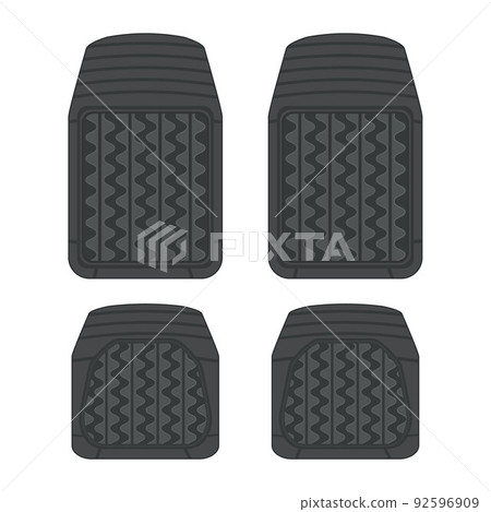 Car mats. Rubber car floor carpet. Floor rug... - Stock Illustration ...