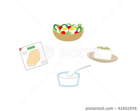 Carbohydrate restriction, low-calorie food,... - Stock Illustration ...