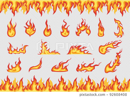 Flame set - Stock Illustration [92608408] - PIXTA