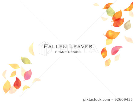 Hand-painted, watercolor, deciduous frame design - Stock Illustration [92609435] - PIXTA