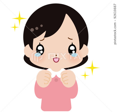 Glitter Uruuru Tears Girl Material - Stock Illustration [92610887] - PIXTA
