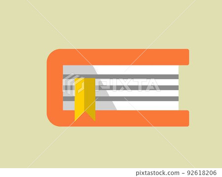 1 book Horizontal novel Book icon Illustration... - Stock Illustration ...