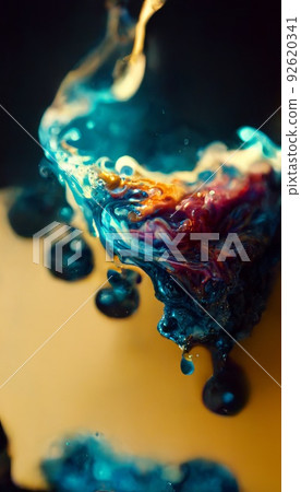 Multicolored ink in water. An explosion of... - Stock Illustration ...