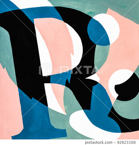 abstract square composition with letter R - Stock Illustration ...