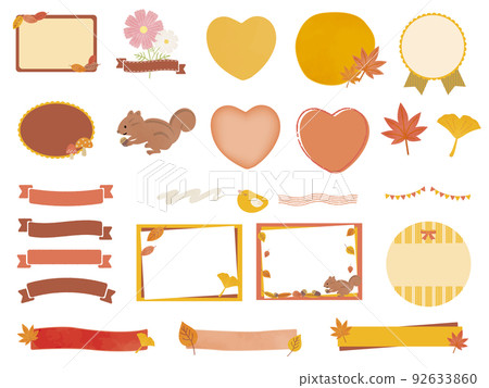 Autumn frame set - Stock Illustration [92633860] - PIXTA