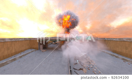 highway fire - Stock Illustration [92634100] - PIXTA