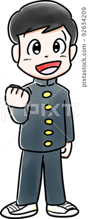Illustration of a male student - Stock Illustration [92634209] - PIXTA