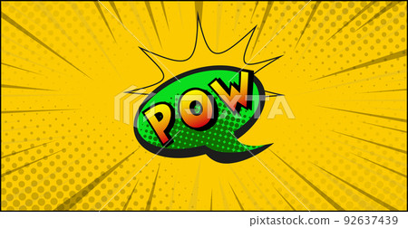 Comic lettering POW on white background - Vector - Stock Illustration ...