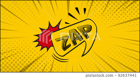Comic lettering ZAP on white background - Vector - Stock Illustration ...