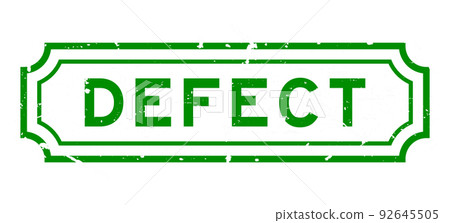 Grunge green defect word square rubber seal... - Stock Illustration ...