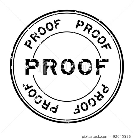 Grunge black proof word round rubber seal stamp... - Stock Illustration ...