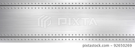 Metal rivets wide texture. Polished steel with... - Stock Illustration ...