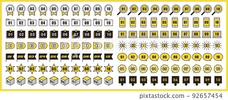 Simple and cute number icon set - Stock Illustration [92657454] - PIXTA