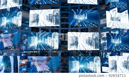 Image of smart city and digital society 5G... - Stock Illustration ...
