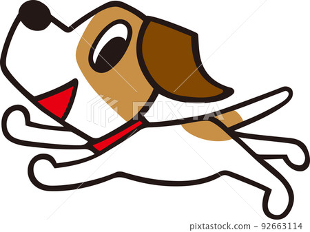 Jack Russell Terrier dog running pose - Stock Illustration [92663114 ...