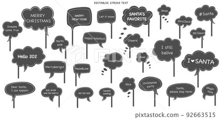 Christmas photo prop speech bubble collection.... - Stock Illustration ...